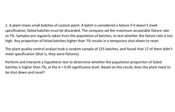 Solved For each problem, show at minimum: 1) The null and | Chegg.com