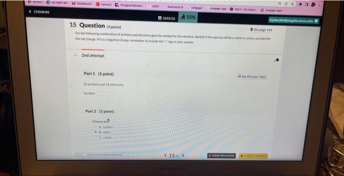 Solved 15 Question (3pointv D Seeprot 14 C. cation Part3 (1 | Chegg.com
