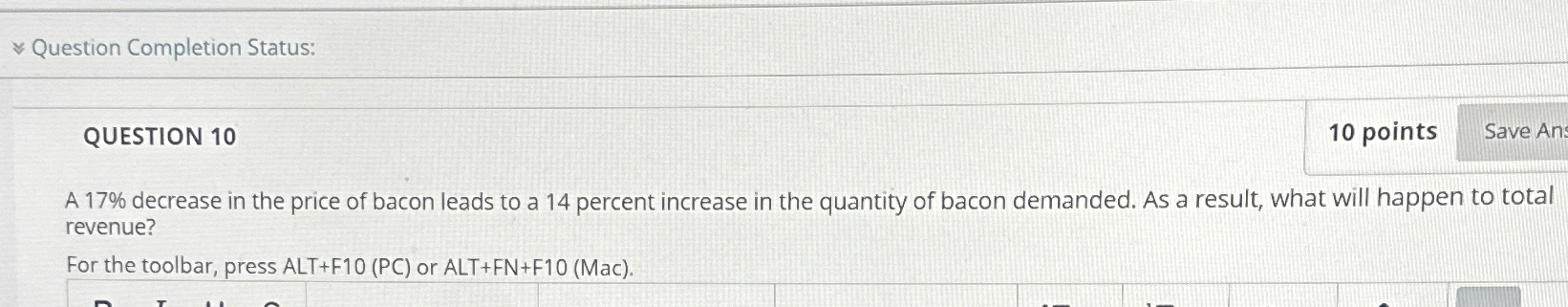 Solved Question Completion Status:QUESTION 10A 17% ﻿decrease | Chegg.com