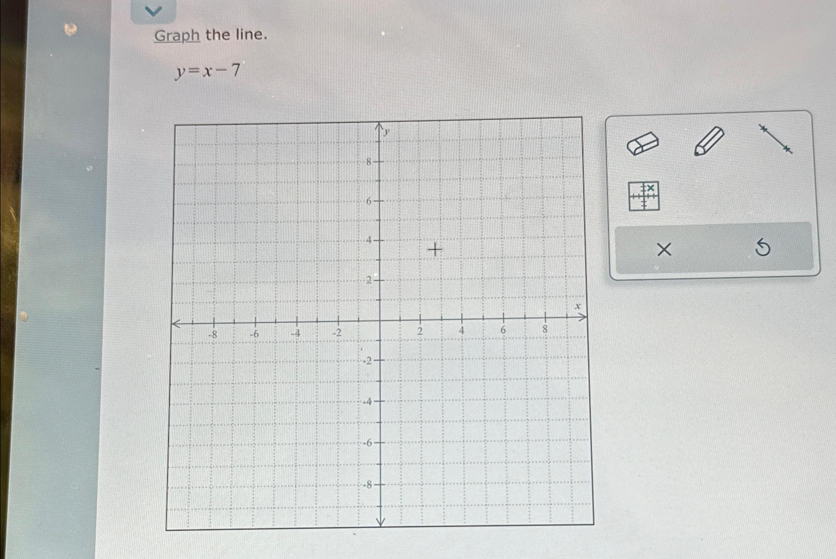 Solved Graph the line.y=x-7 | Chegg.com
