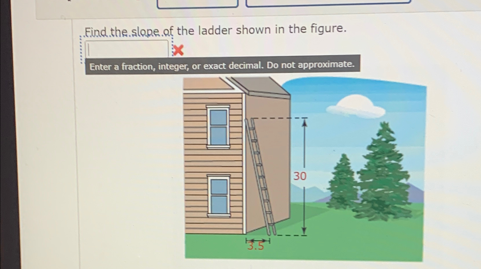 Solved Find the slope of the ladder shown in the | Chegg.com