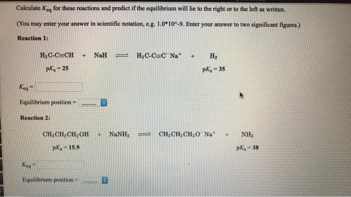 Solved Calculate Keq for these reactions and predict if the | Chegg.com