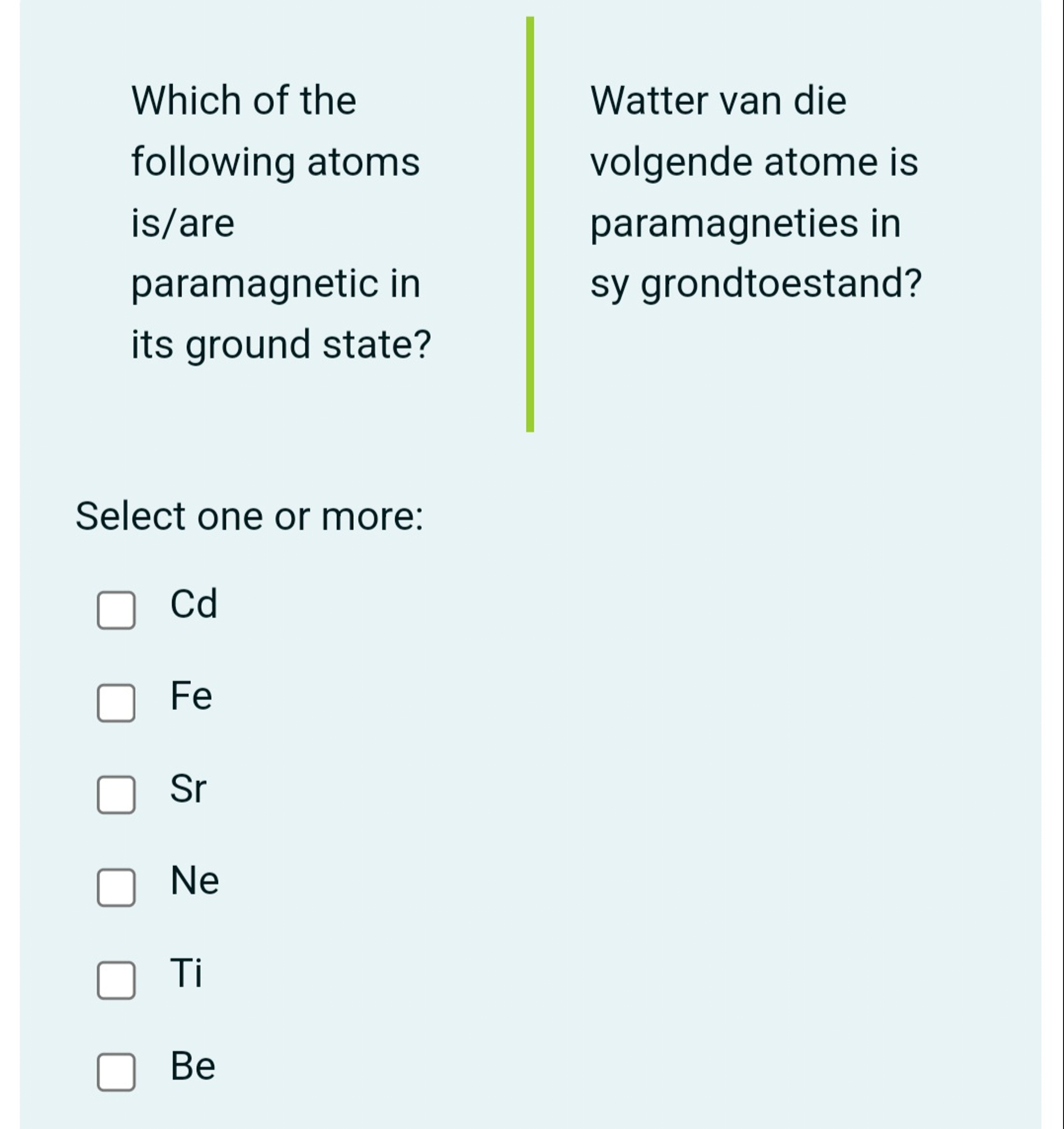 Solved Which of thefollowing atomsis/areparamagnetic inits | Chegg.com