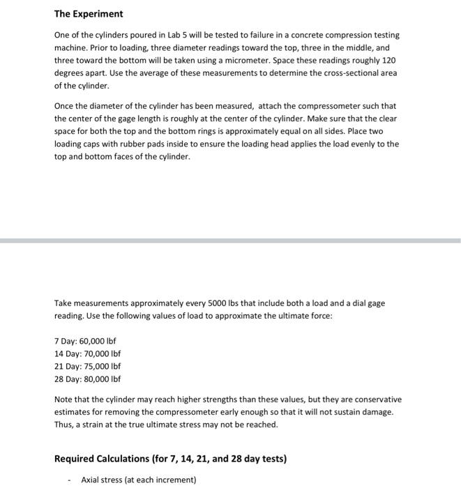 Solved The Experiment One of the cylinders poured in Lab 5 | Chegg.com
