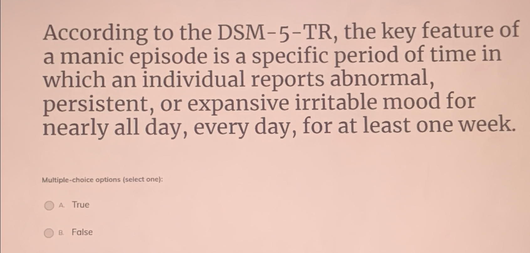 Solved According to the DSM-5-TR, ﻿the key feature of a | Chegg.com