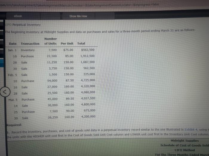 HFO Perpetual Imventory The beginning inventory at | Chegg.com