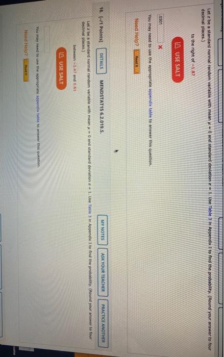 Solved Let z be a standard normal random variable with mean | Chegg.com