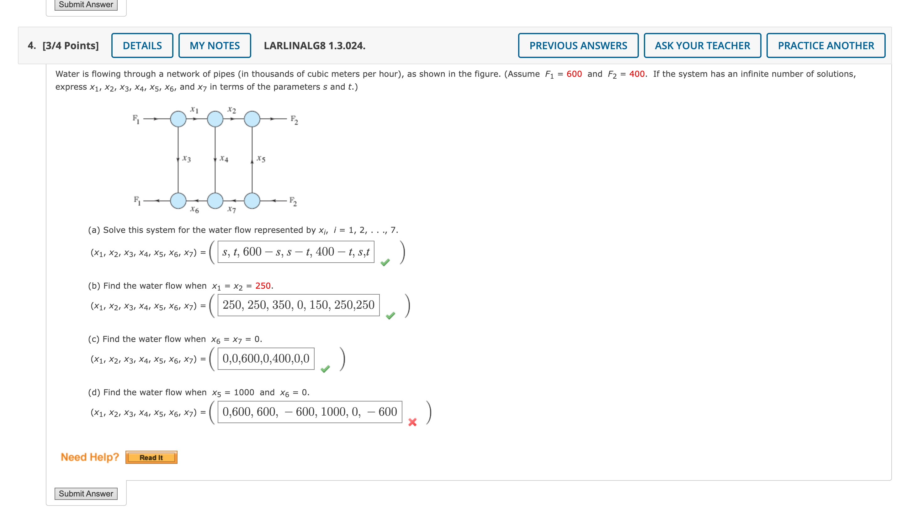 Solved express x1,x2,x3,x4,x5,x6, ﻿and x7 ﻿in terms of the | Chegg.com