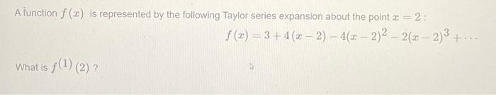 Solved A function f(x) is represented by the following | Chegg.com