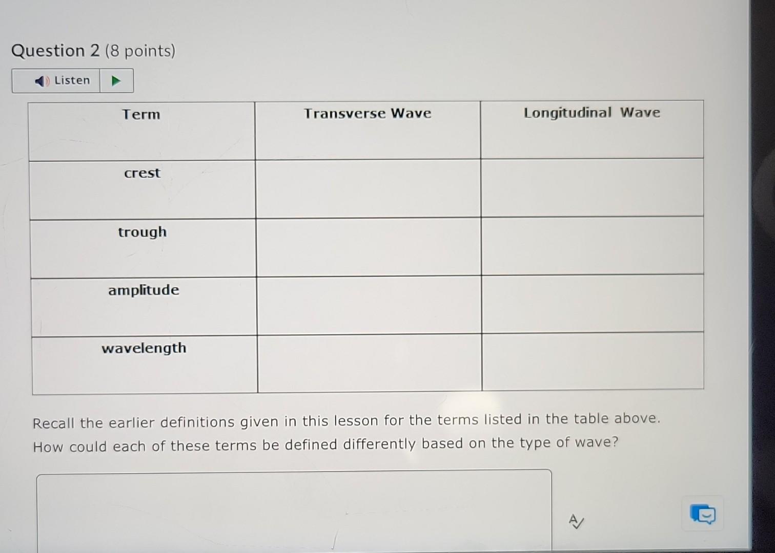 Solved Recall the earlier definitions given in this lesson | Chegg.com