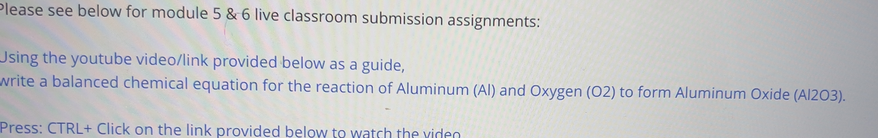 Solved lease see below for module 5&6 ﻿live classroom | Chegg.com