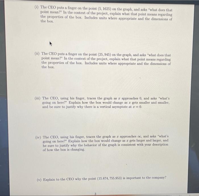 Solved I Interpreting a Model: Minimizing Surface Area. A | Chegg.com