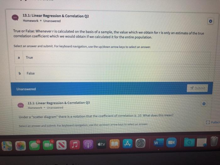 Solved 13.1: Linear Regression & Correlation Q1 Homework. | Chegg.com