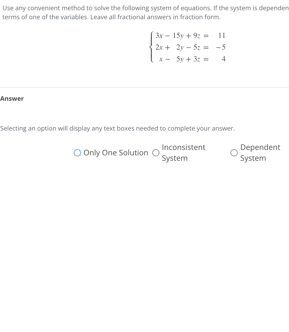 Solved Use any convenient method to solve the following | Chegg.com