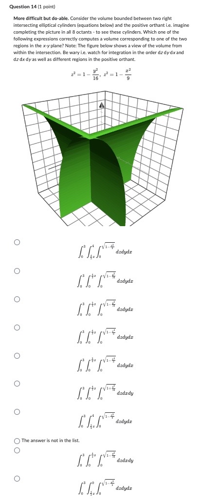 Solved Question 14 (1 ﻿point)More difficult but do-able. | Chegg.com