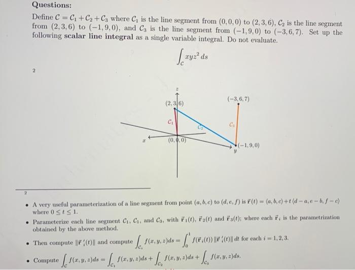 Solved Questions: Define C=C1+C2+C3 where C1 is the line | Chegg.com