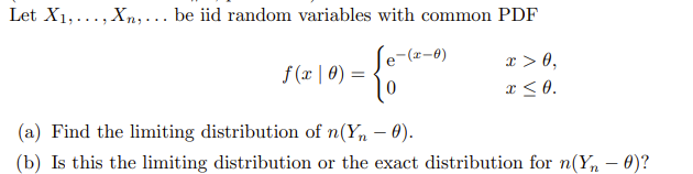 Let x1,dots,xn,dots be iid random variables with | Chegg.com