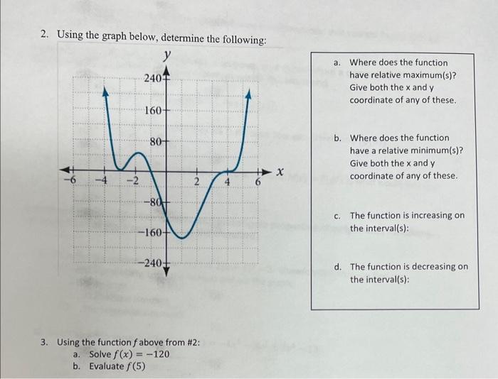 Solved 2. Using the graph below, determine the following: a. | Chegg.com