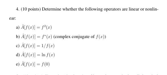 Solved (10 ﻿points) ﻿Determine whether the following | Chegg.com