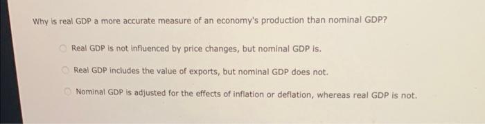 Solved 5. Real versus nominal GDP Consider a simple economy | Chegg.com
