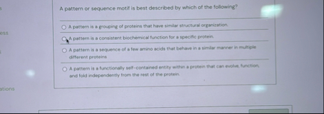 Solved A pattern or sequence motil is best described by | Chegg.com
