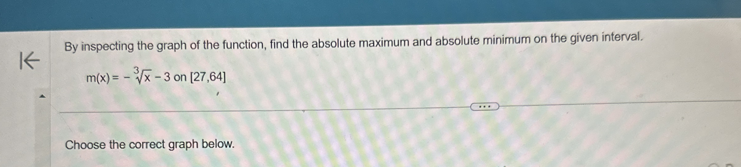 By inspecting the graph of the function, find the | Chegg.com