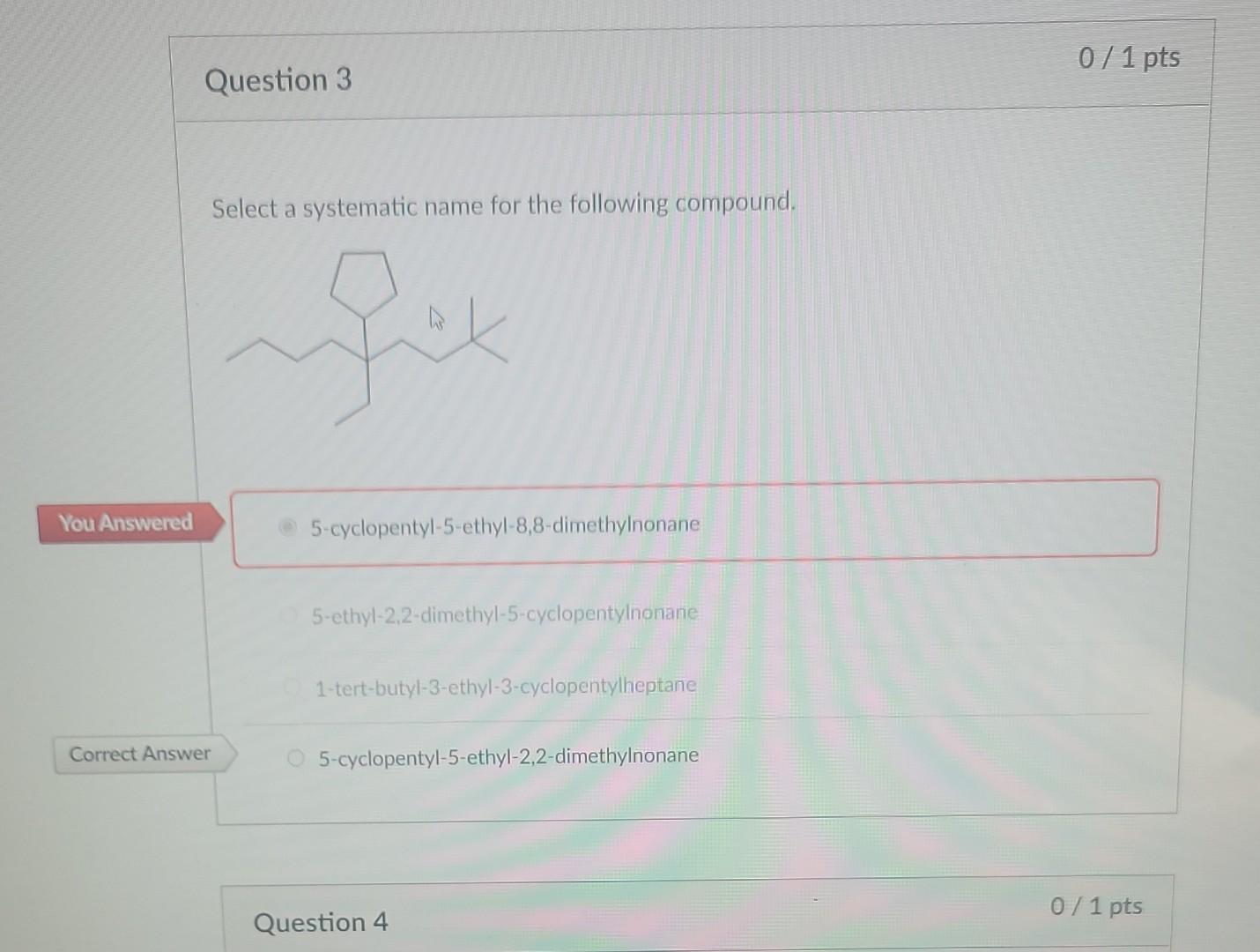 Solved Select a systematic name for the following compound. | Chegg.com