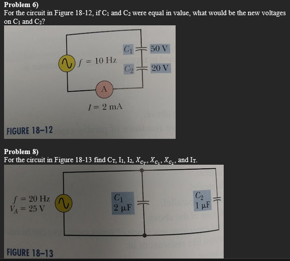 Solved Problem 6C1 ﻿and C2 ﻿were equal in ﻿value, what would | Chegg.com