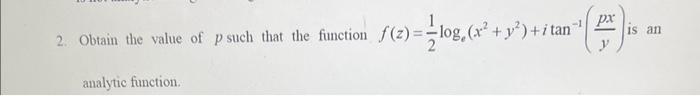 Solved analytic function. | Chegg.com