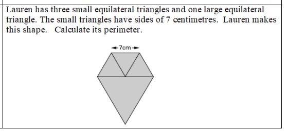 Solved Lauren has three small equilateral triangles and one | Chegg.com