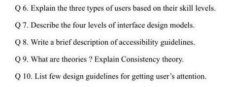 Solved Q 6. Explain the three types of users based on their | Chegg.com