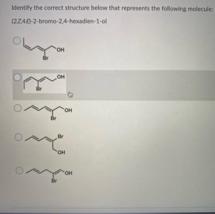 Solved Identify the correct structure below that represents | Chegg.com