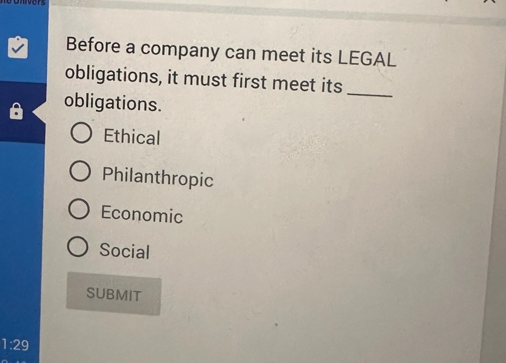 Solved Before a company can meet its LEGAL obligations, it | Chegg.com