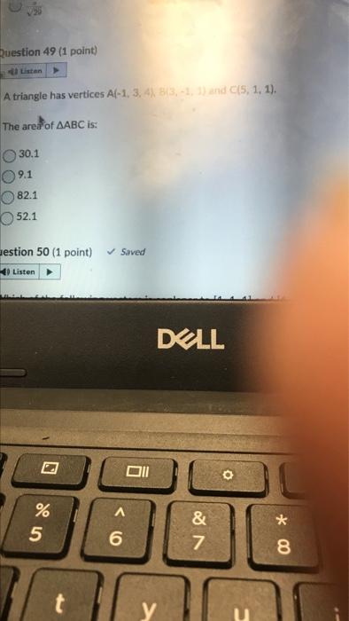 Solved 4 Lance A triangle has vertices A(-1, 3, 4), B(3, The | Chegg.com