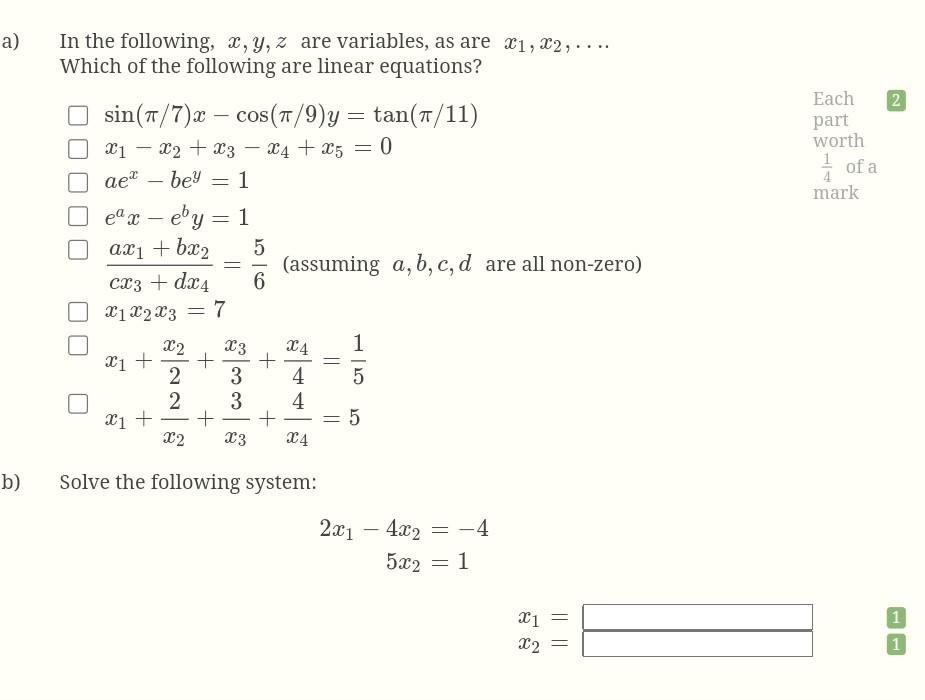 Solved a) In the following, x, y, z are variables, as are | Chegg.com