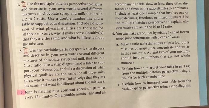 Solved 1. IU Use the multiple-batches perspective to discuss | Chegg.com