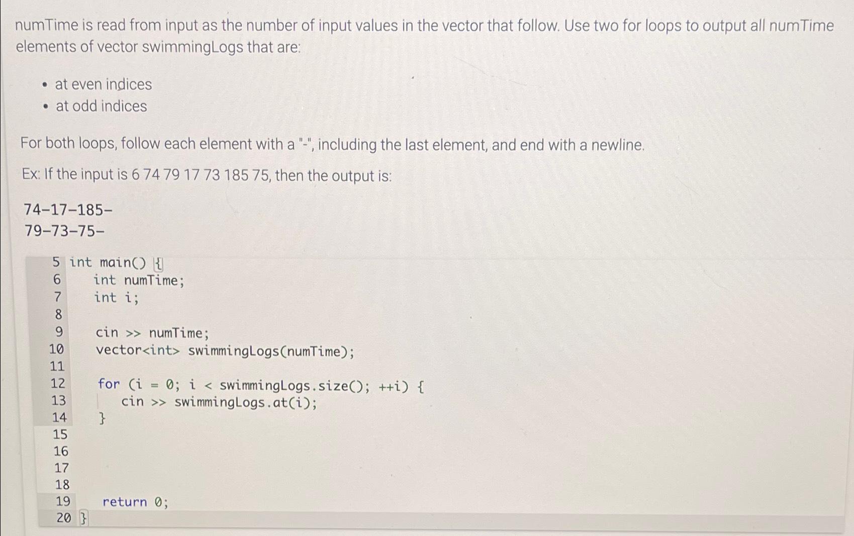 Solved Numtime Is Read From Input As The Number Of Input 