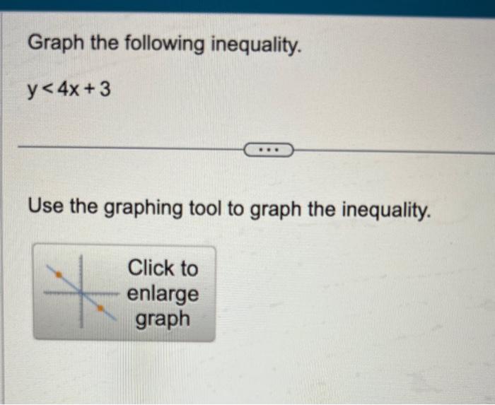 Solved Graph the following inequality. y