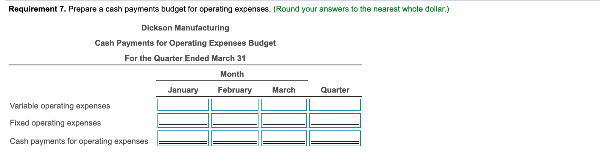 Solved Requirements 1. Prepare a schedule of cash | Chegg.com