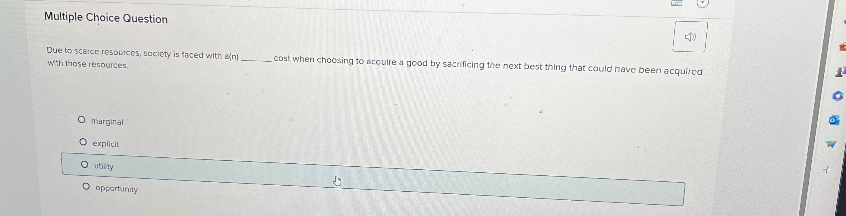 Solved Multiple Choice Question())Due to scarce resources, | Chegg.com