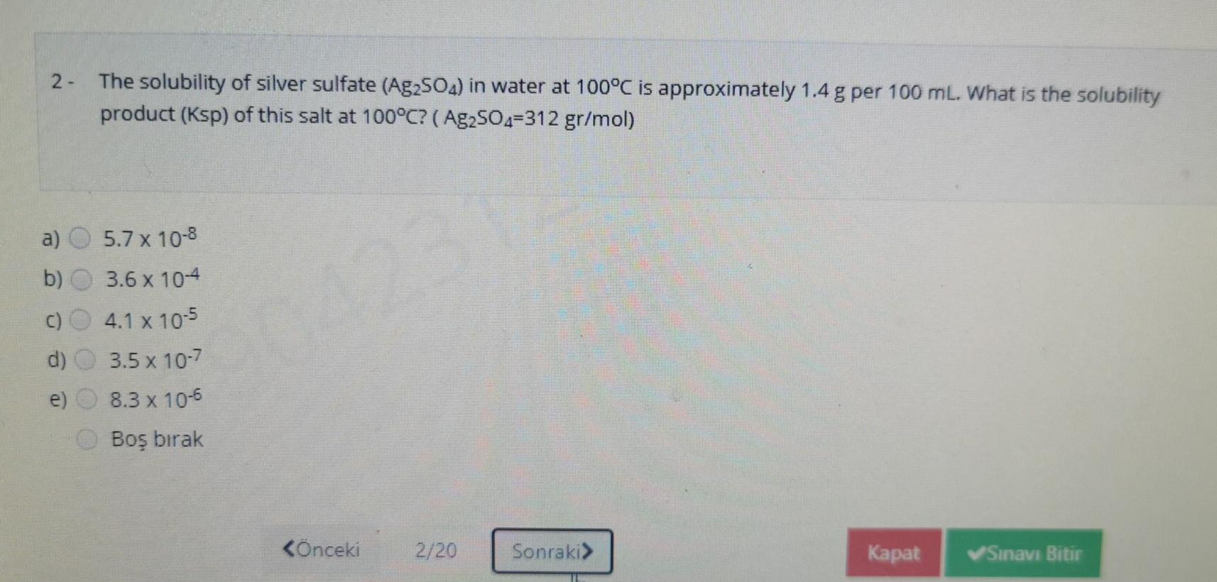 Solved 2- The solubility of silver sulfate (Ag2SO4) in water | Chegg.com