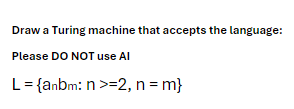 Solved Draw a Turing machine that accepts the | Chegg.com