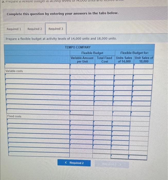 Solved Exercise 8-3 (Algo) Preparing flexible budgets LO P1 | Chegg.com