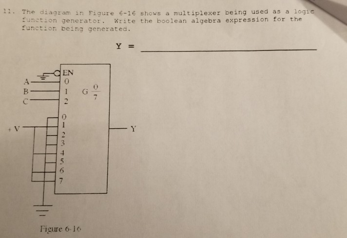 Solved The diagram in Figure 6-16 shows a multiplexer being | Chegg.com