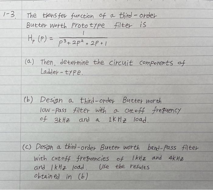 Solved Hp(p)=p3+2p2+2p+11 (a) Then, determine the circuit | Chegg.com