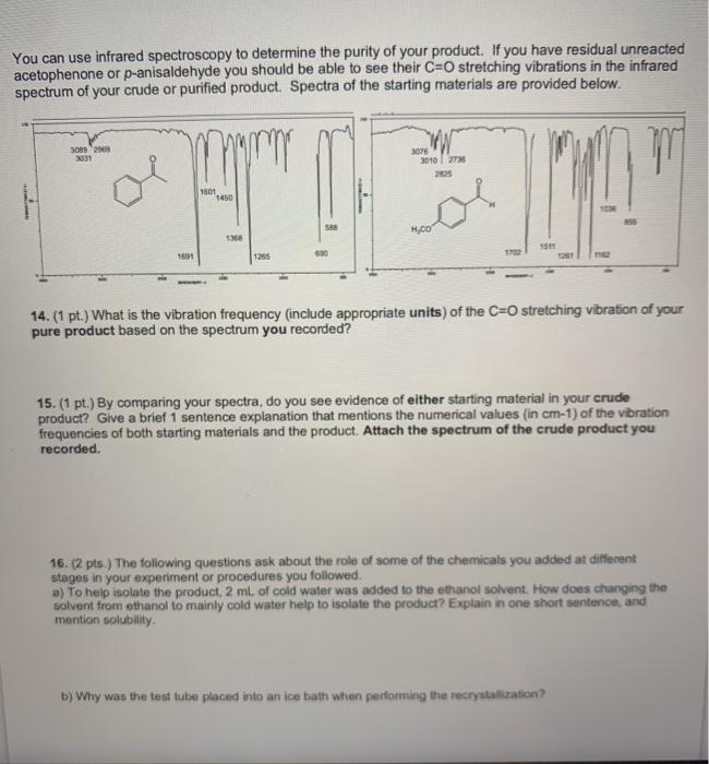 Solved You can use infrared spectroscopy to determine the | Chegg.com