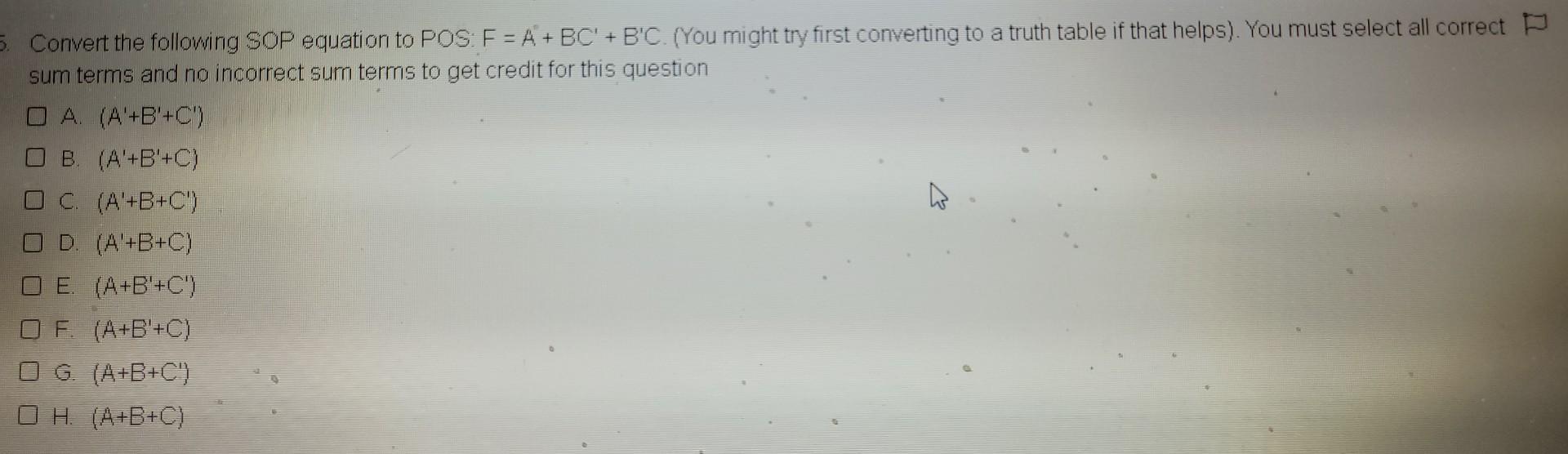 Solved Convert the following SOP equation to | Chegg.com