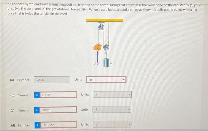 Solved In the figure, a cord runs around two massless, | Chegg.com