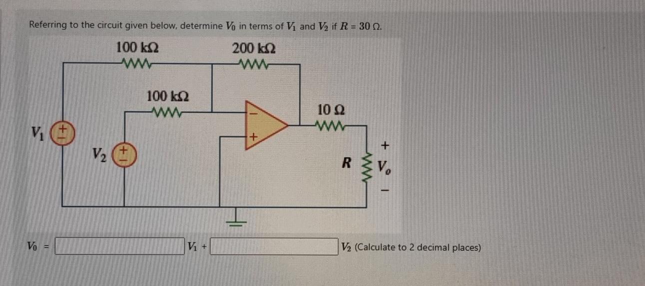 Solved Referring to the circuit given below, determine Vo in | Chegg.com