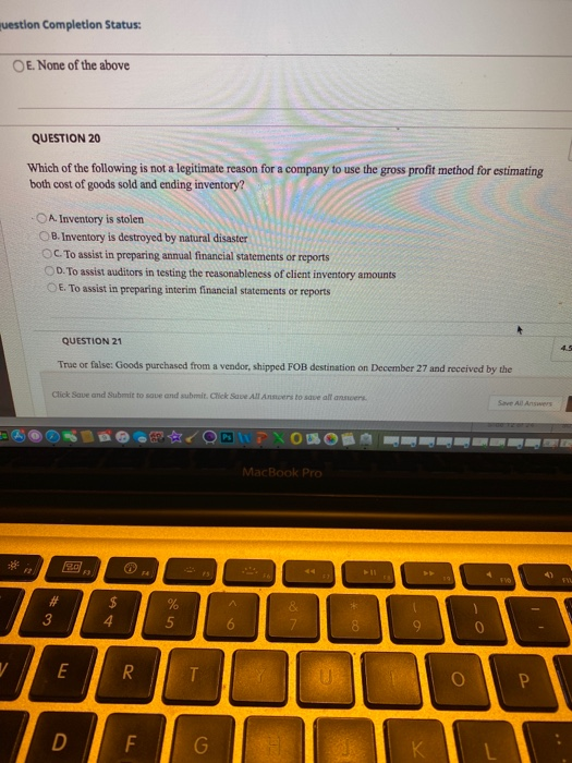 Solved estion Completion Status: O E. None of the above | Chegg.com Solved estion Completion Status: O E. None of the above | Chegg.com
